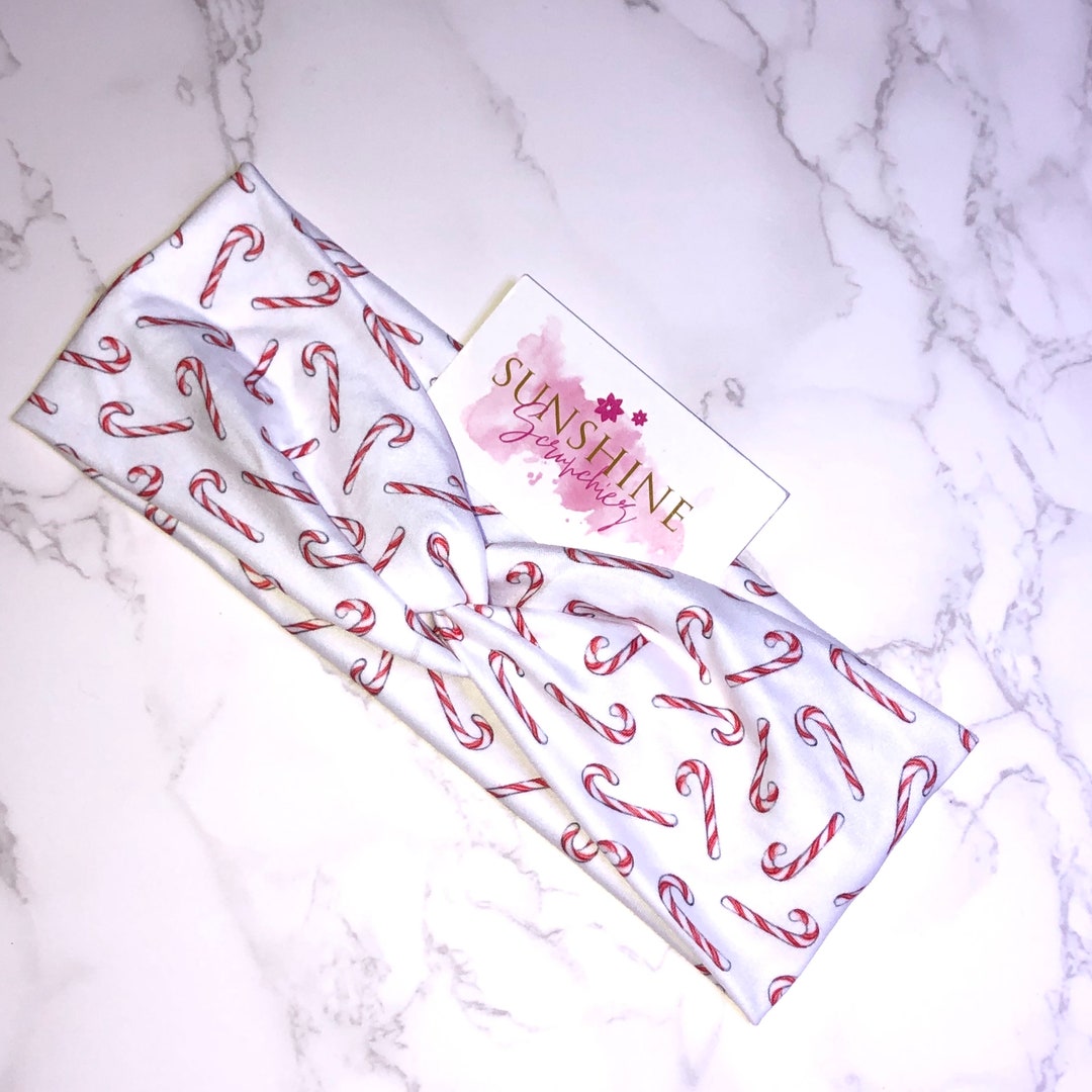 Candy Cane Christmas Turban Twist Headband Christmas Headbands-holiday ...