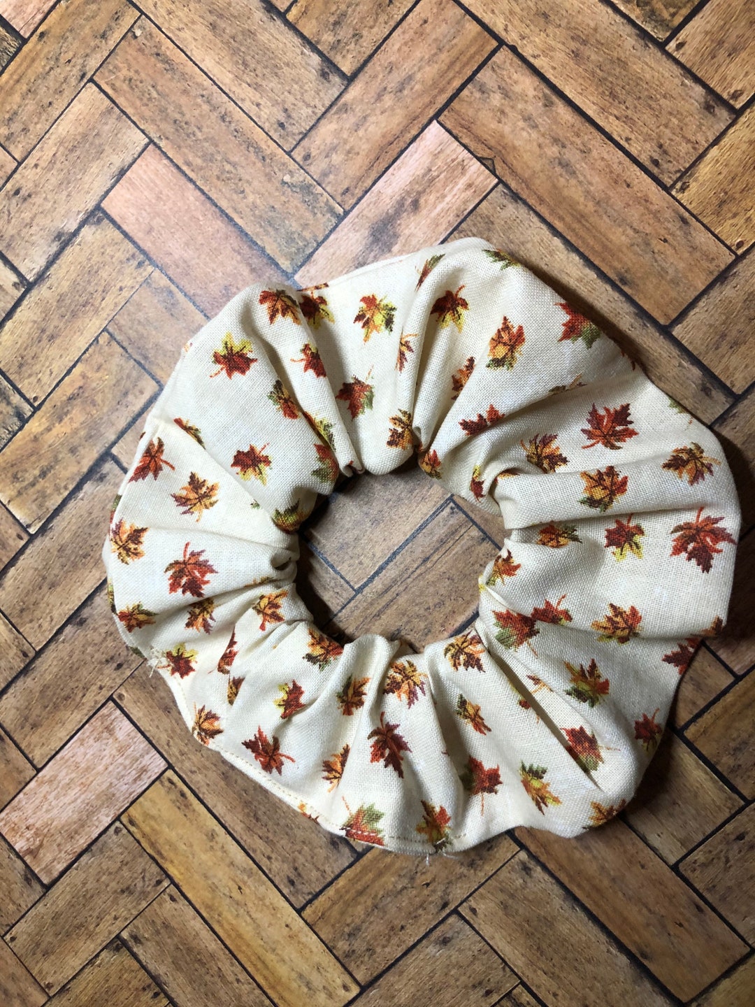 Autumn Leaves Scrunchie Fall Harvest Scrunchie-scrunchies Hair Ties ...