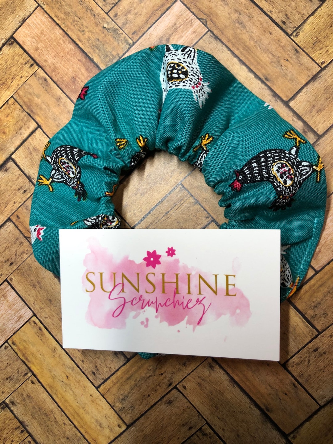 Chicken Scrunchie- Teal-chicken Scrunchies- Animal Scrunchies- Hair ...