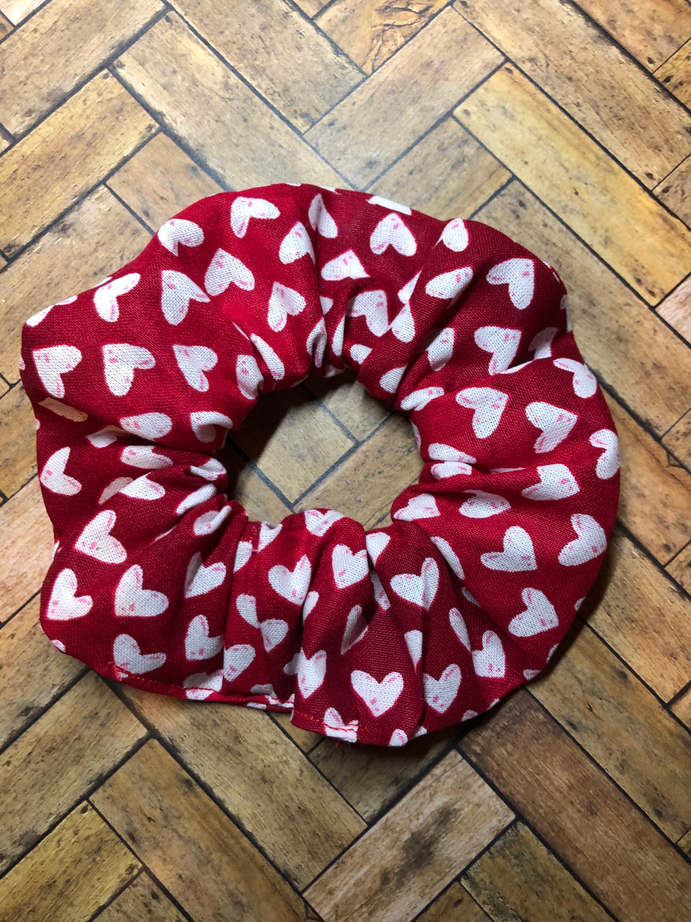 Valentines Day Heart Scrunchie-heart scrunchies handmade | Etsy