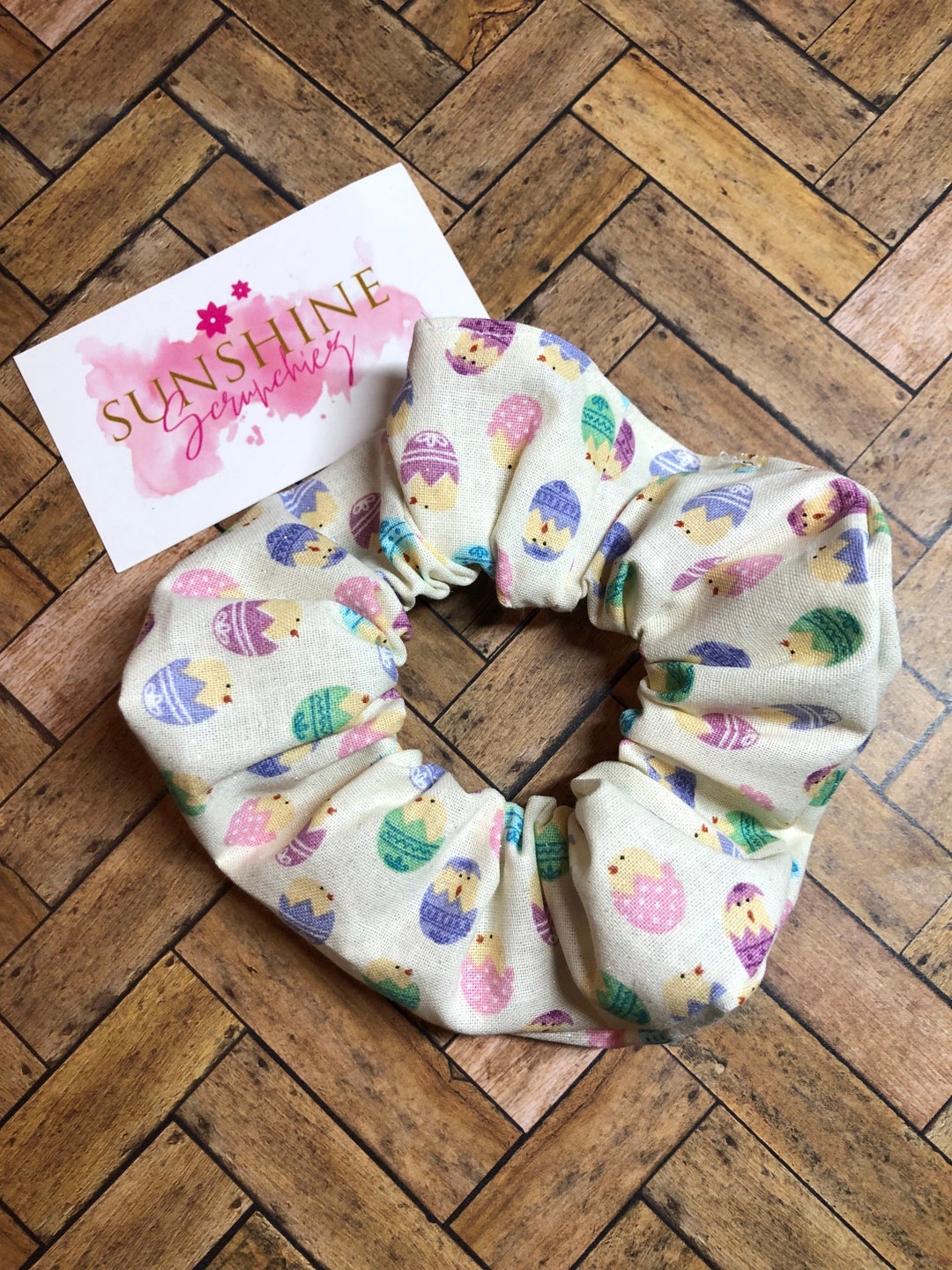 Easter Chic Handmade Scrunchies-easter Chick Scrunchie- Easter Egg ...