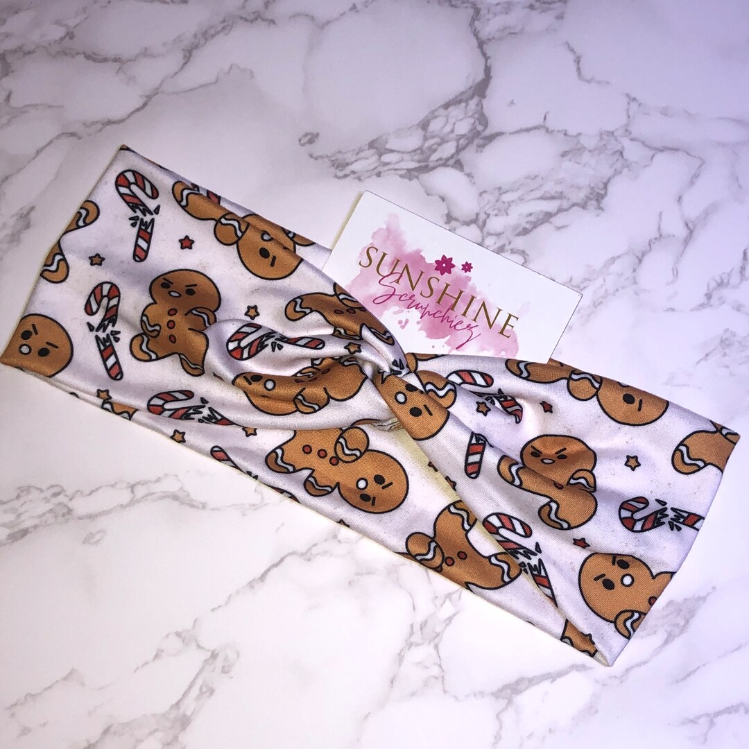 Candy Cane and Gingerbread Man Headband-christmas Turban Twist ...