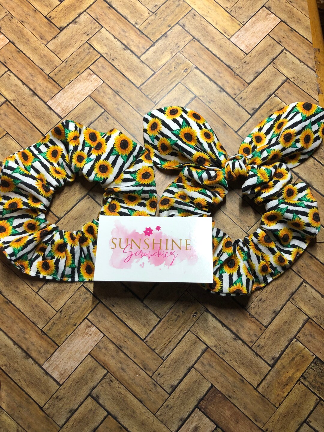 Sunflower Handmade Hair Scrunchie Scrunchies Hair Accessories Ponytail ...