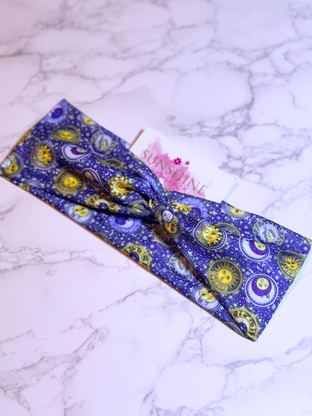 Sun,moon and Stars Turban Twist Headband-celestial Headband-hair ...