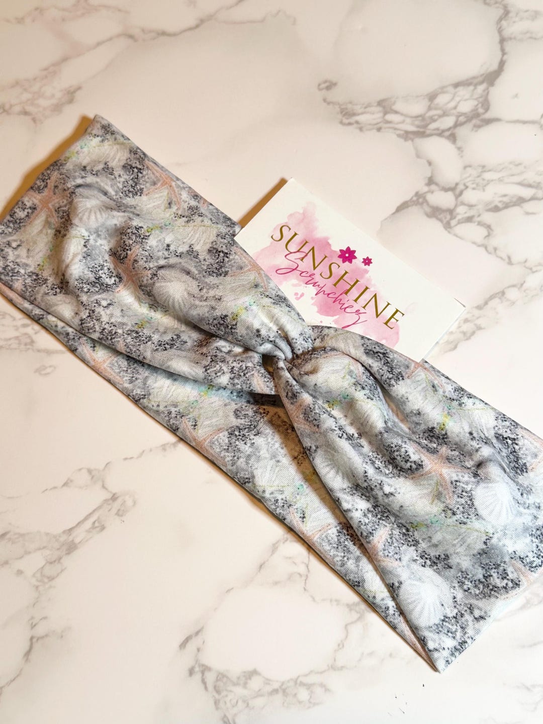 Sea Shells and Starfish Turban Twist Headbands-beach Headbands-beach ...