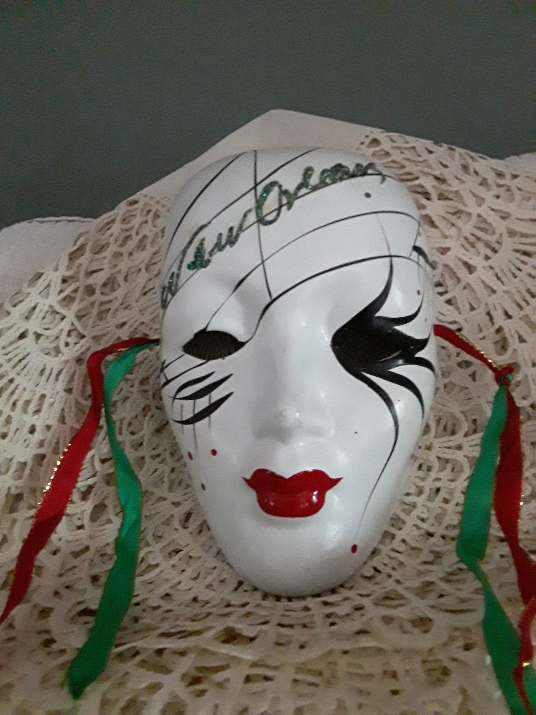 Clay Art Ceramic Wall Mask - Mardi Gras - Etsy