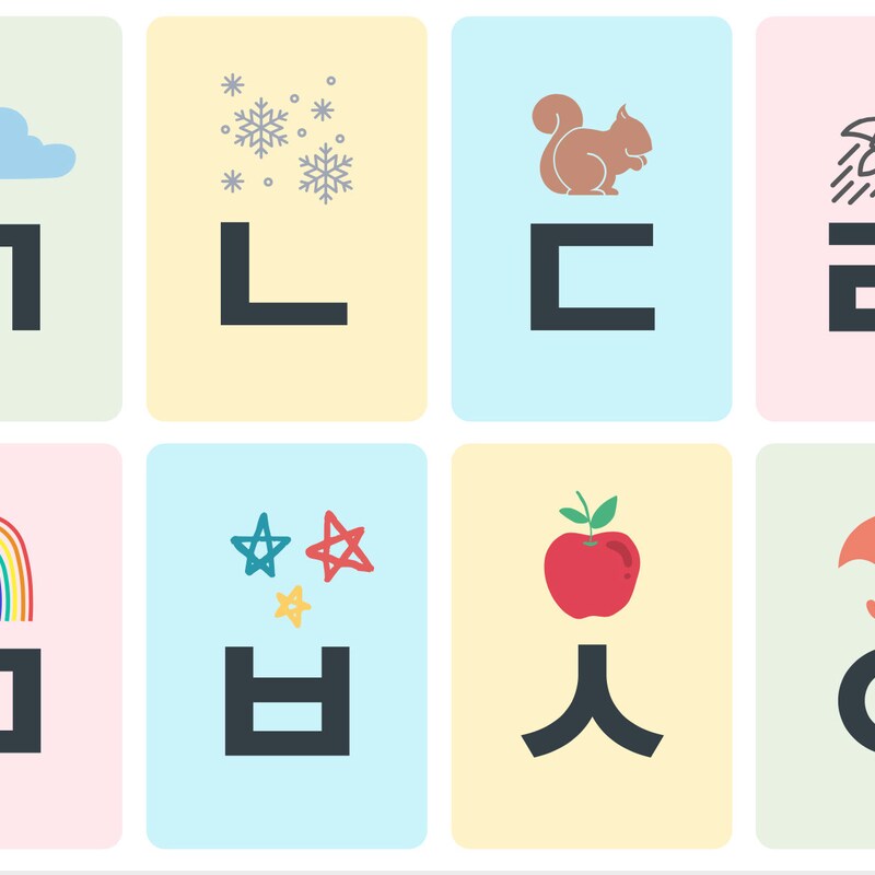 Korean Flashcards - Etsy
