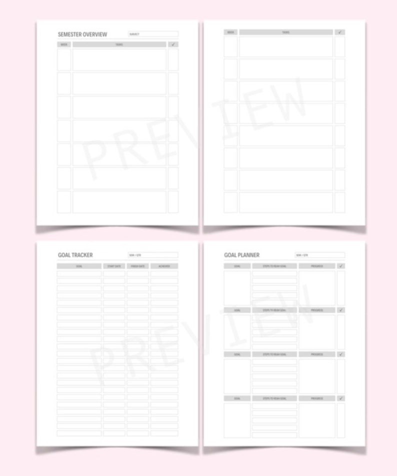 Ultimate Student Planner Printable Bundle/ Study Template Organizer ...