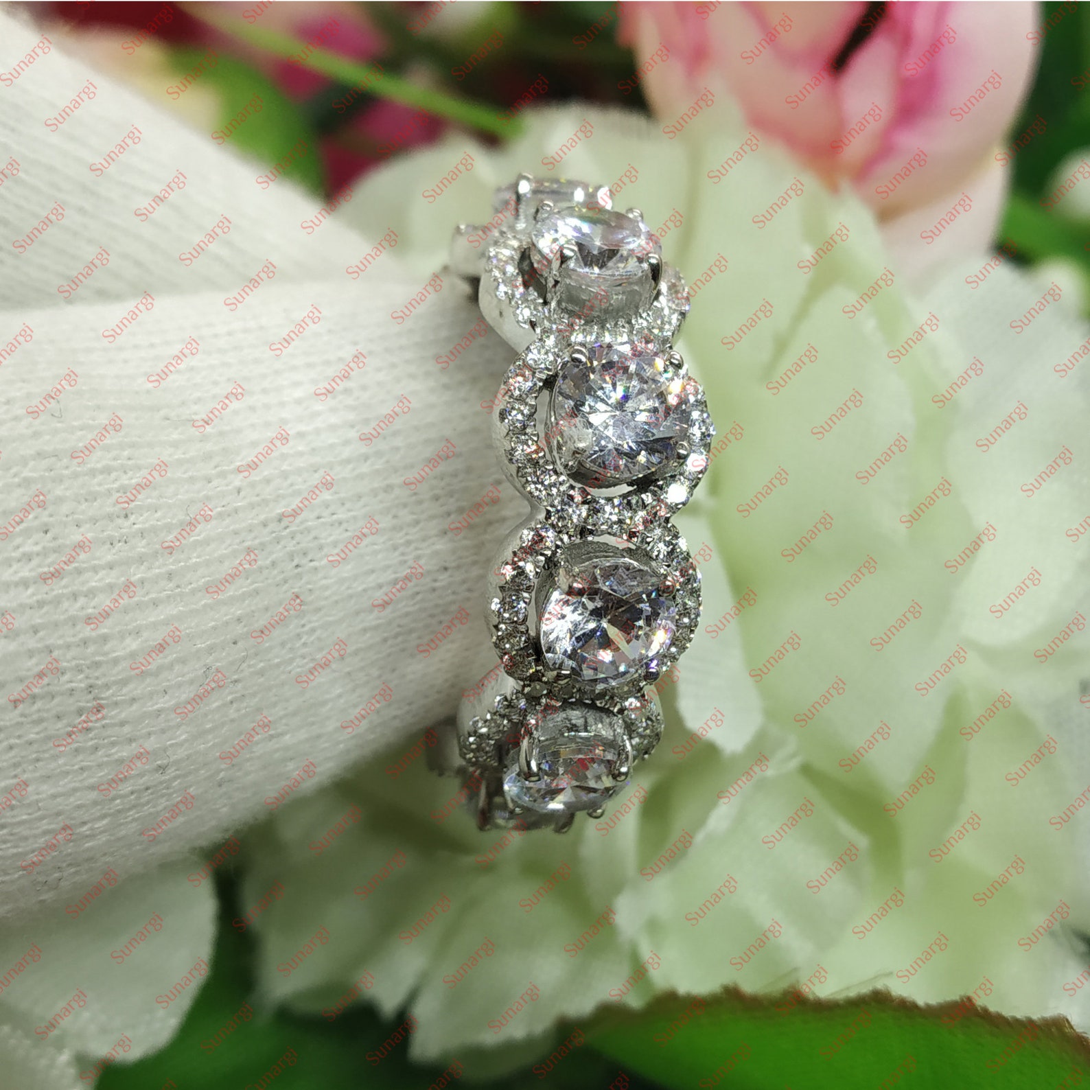 Eternity Love Promise Band Eternity Ring Women White - Etsy