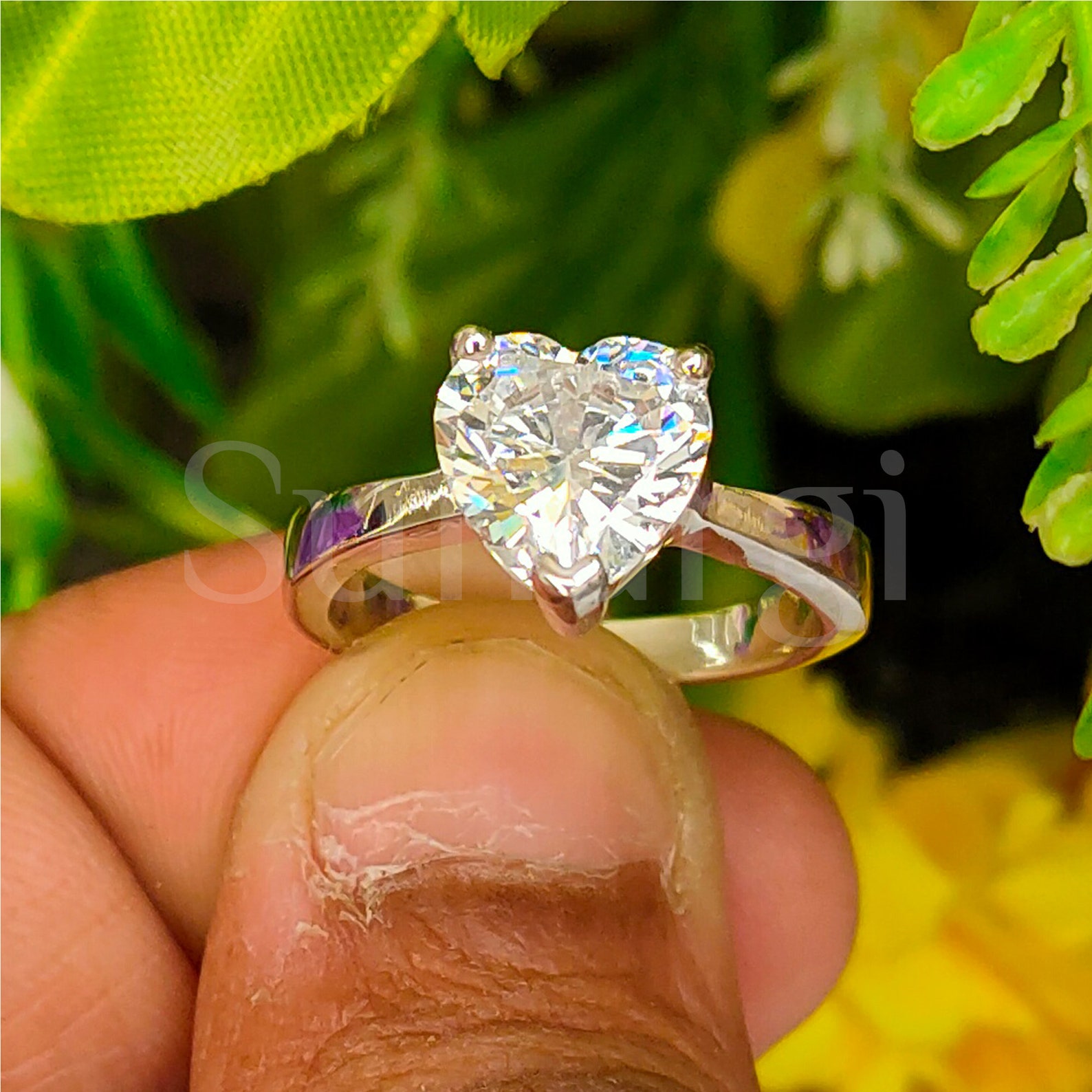 2.40 Ct Brilliant Heart Shaped Cut Solitaire Engagement Ring White Gold ...