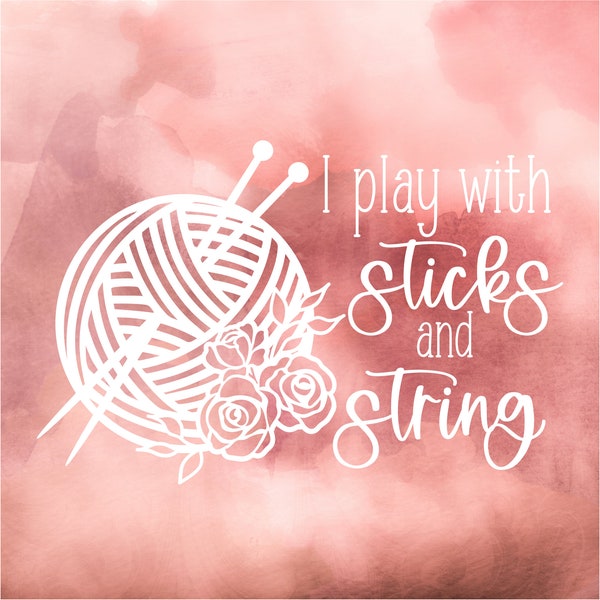 Knitting Vinyl Decal - Etsy