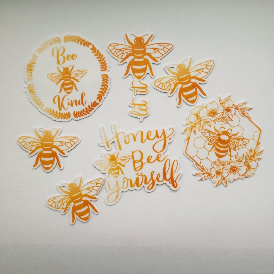 Honey Bee Yourself Sticker Set Sticker Pack Waterproof Save the Bees ...
