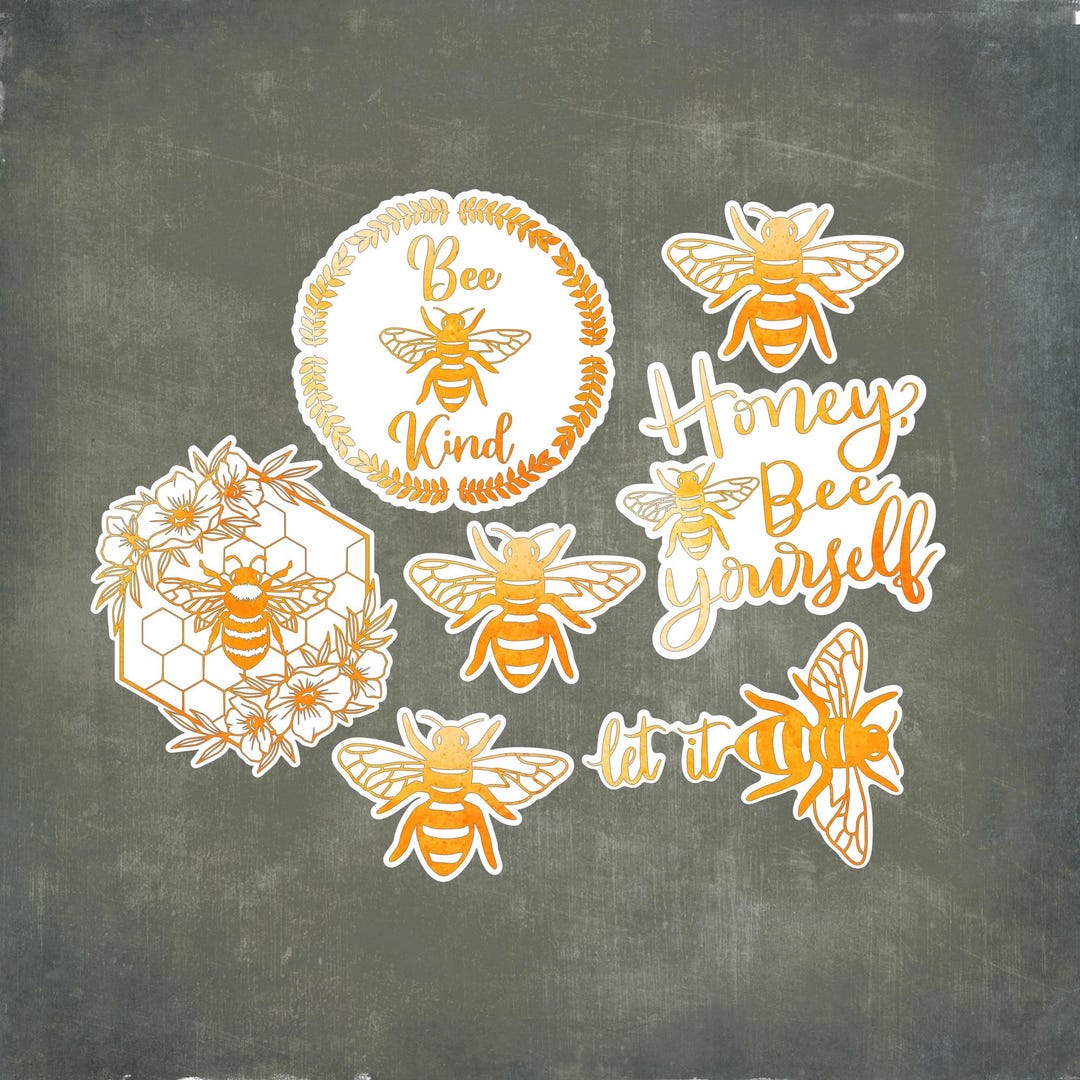 Honey Bee Yourself Sticker Set | Sticker Pack | Waterproof | Save the ...