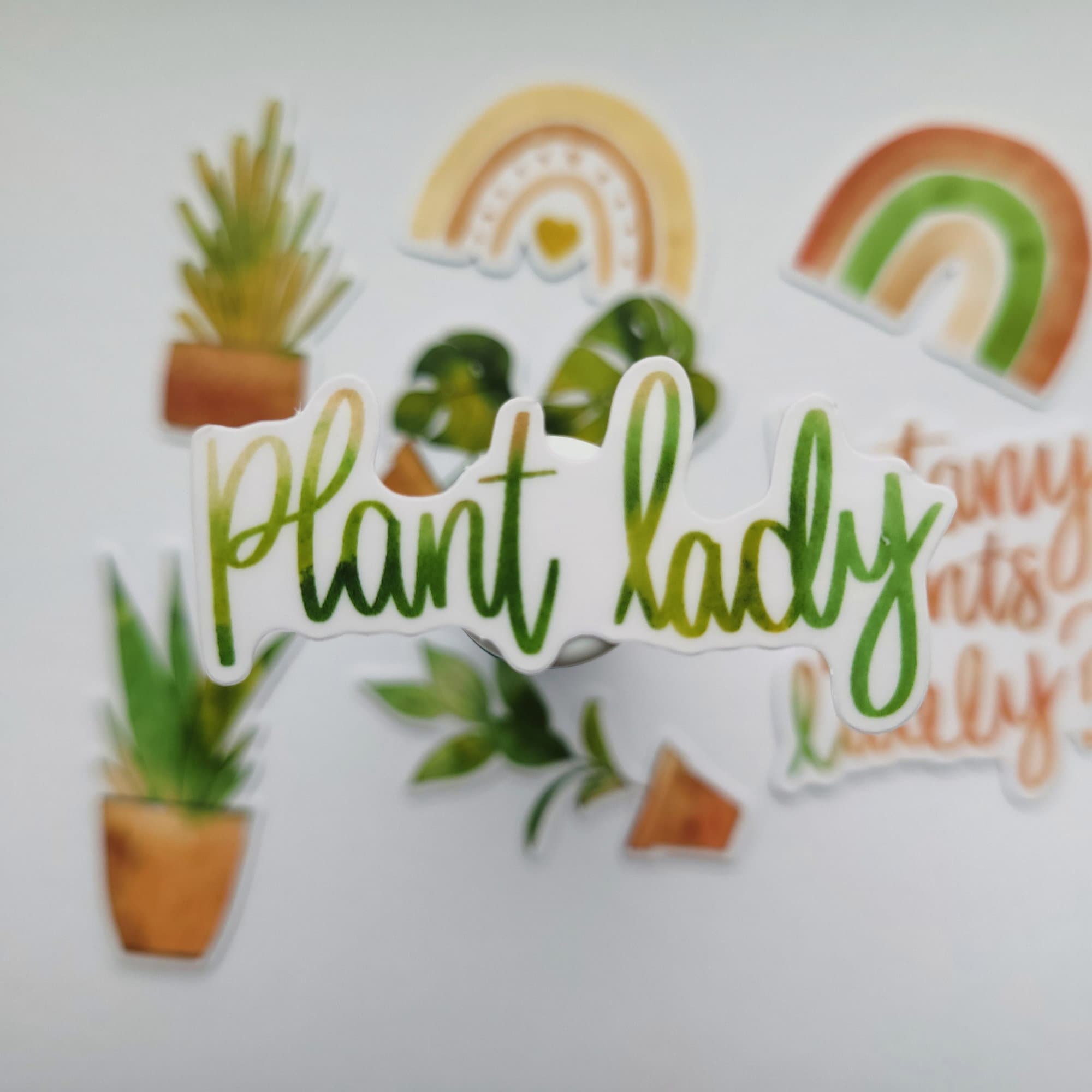 Watercolor Plant Lady Sticker Set Sticker Pack Waterproof - Etsy