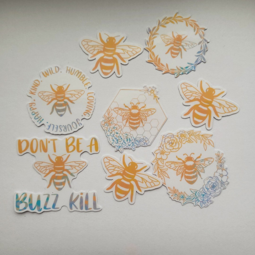 Don't Be A Buzz Kill Bee Sticker Set Sticker Pack Waterproof Save the ...