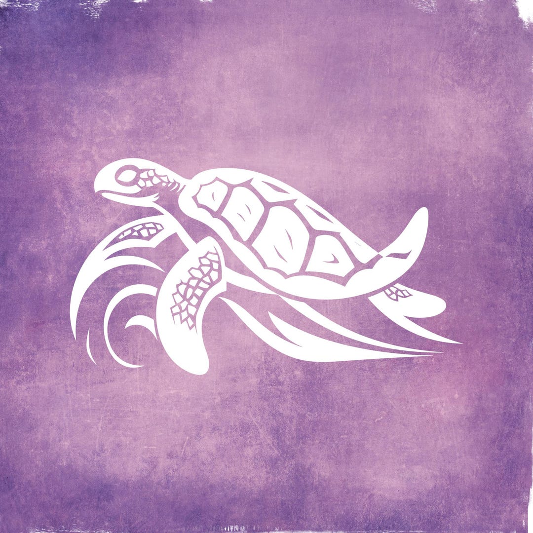 Sea Turtle Riding a Wave Facing Left Vinyl Decal | Ocean | Adventure ...