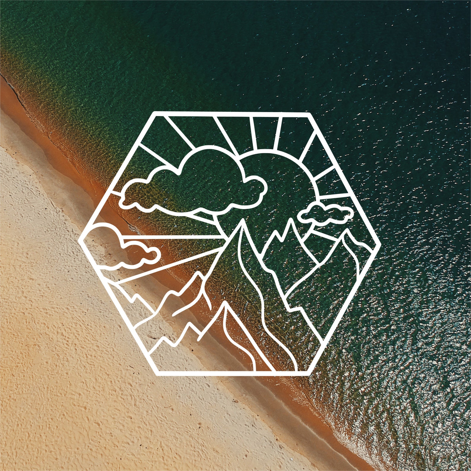 Hexagon Mountain Vinyl Decal Car Decal Window Decal Adventure - Etsy