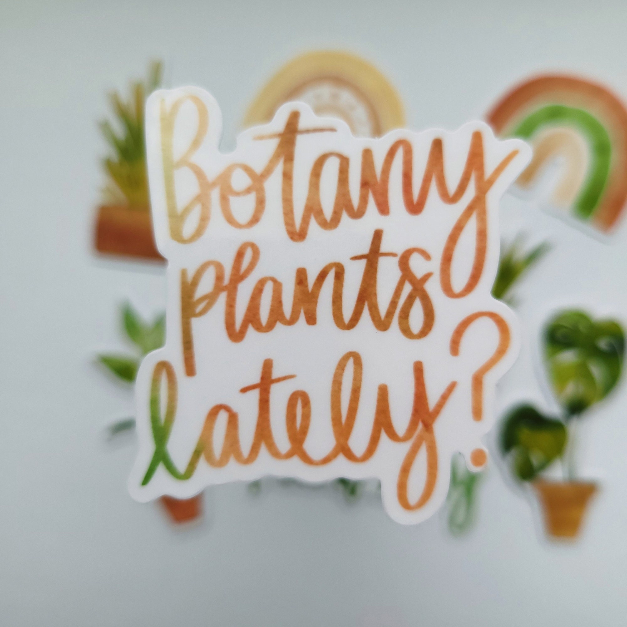 Watercolor Plant Lady Sticker Set | Sticker Pack | Waterproof | Botany ...