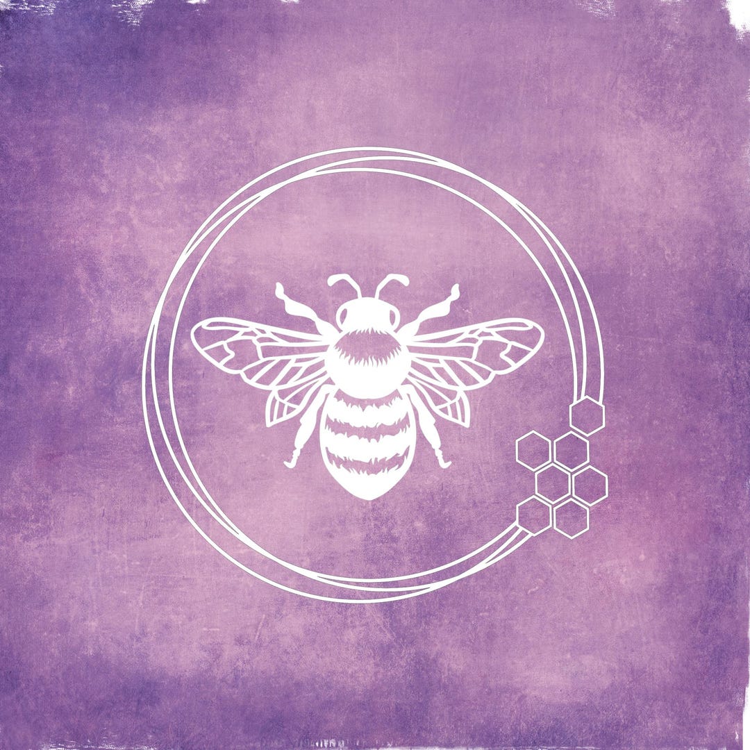 Honey Bee Circle Ring With Honey Comb Vinyl Decal | Bee Decal | Boho ...