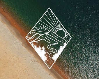 Mountainscape Sticker for Laptop Car Truck off Road RV - Etsy