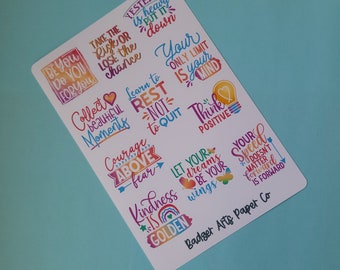 Affirmation Sticker Sheet - Etsy