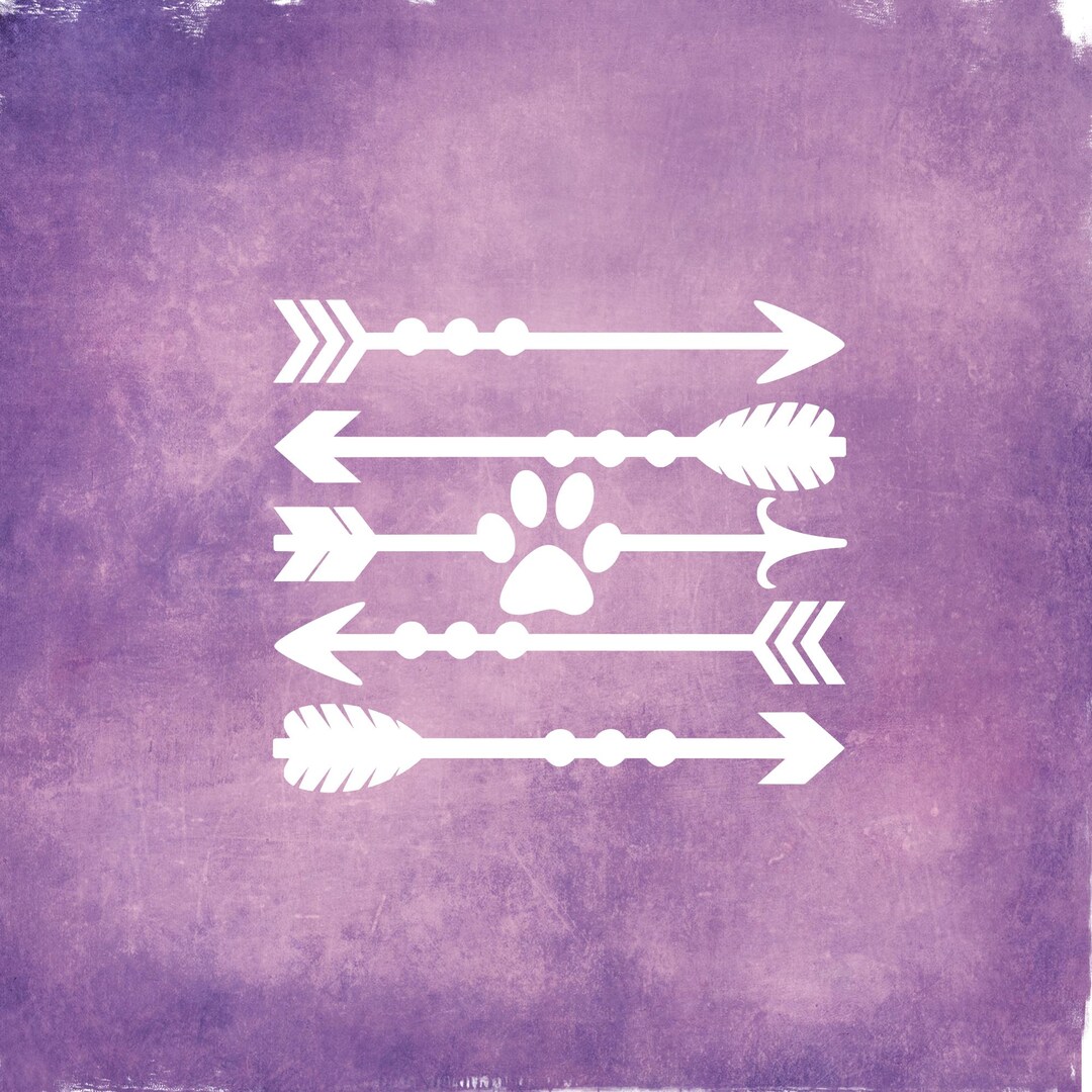 Paw Print Arrows Vinyl Decal | Boho Pet Decal | Pet Lover | Dog Mom ...