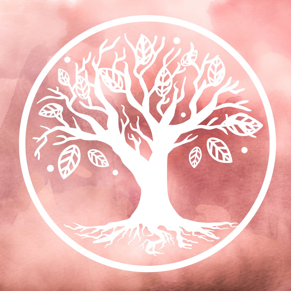 Tree of Life Circle Vinyl Decal Tree Decal Boho Decal | Etsy