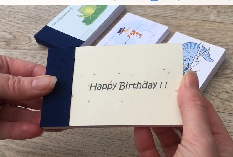 Happy Birthday Flip Book / Greetings Card - Etsy