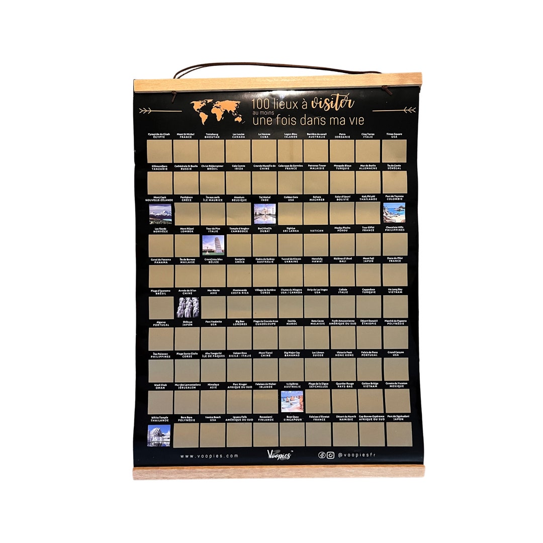 Scratch Poster "100 Places to Visit in My Life" - Etsy