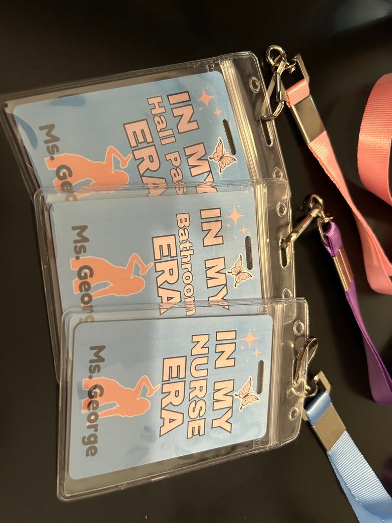 School Passes/ Custom Designed Bathroom Pass/ Office Pass/nurse Pass ...