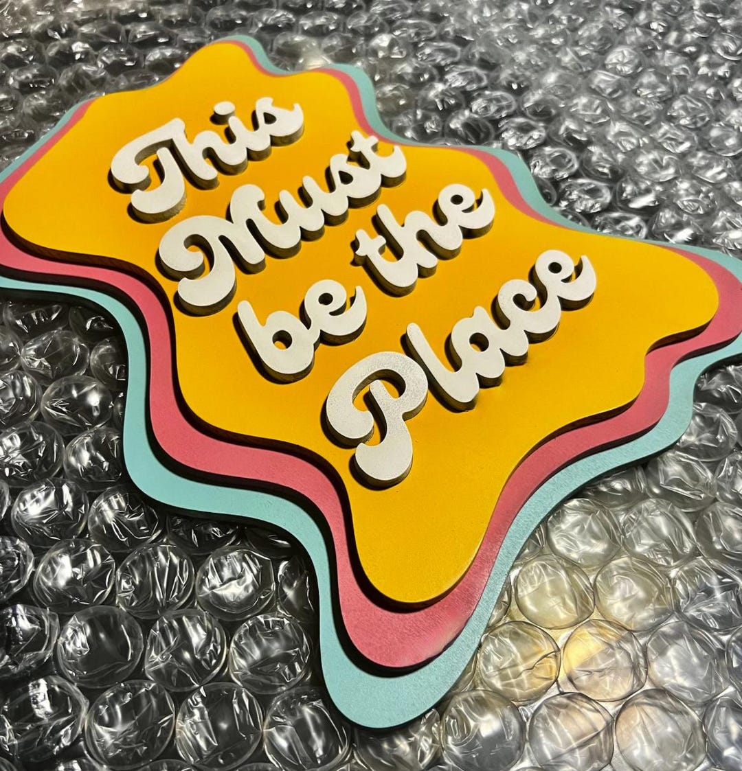 FULLY CUSTOMIZABLE Mid Century Modern Sign, This Must Be the Place ...