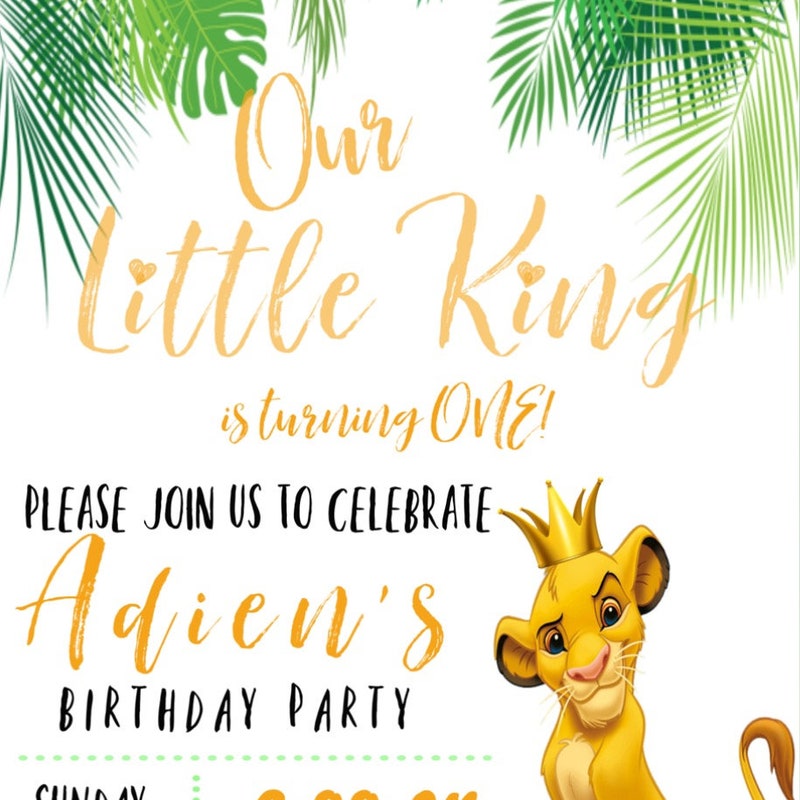 Lion King Invitation - Etsy