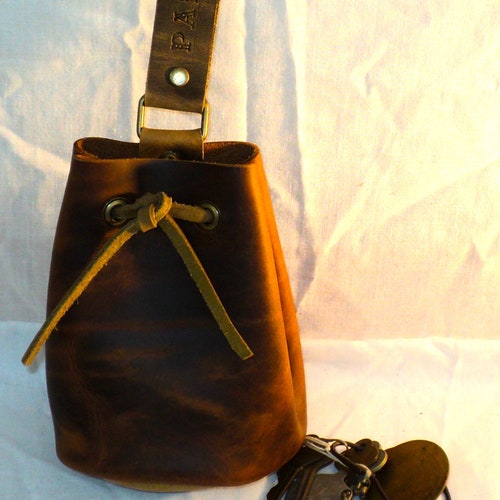 Leather Drawstring Pouch Leather Pouch Bag Dice Bag Coin | Etsy