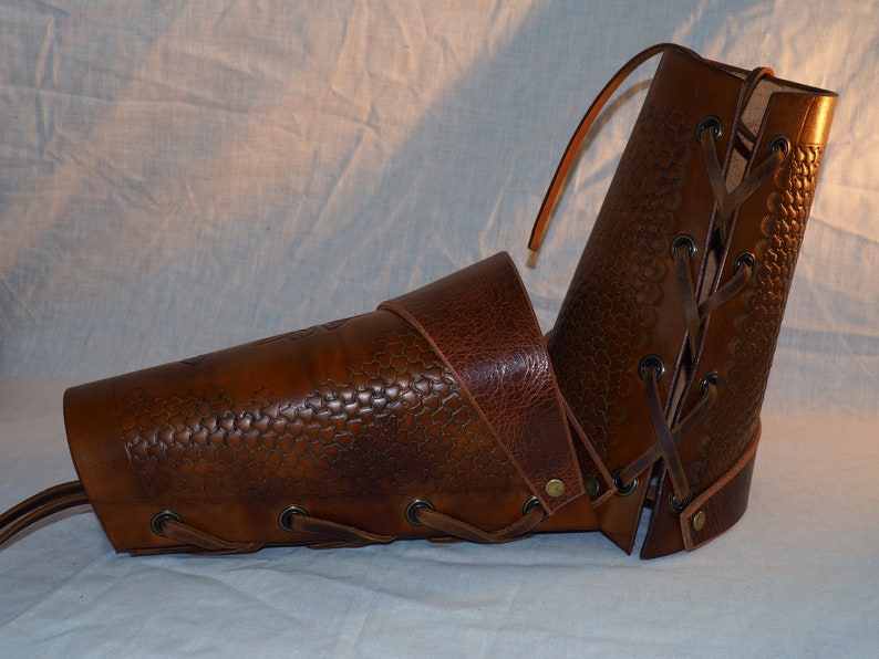 Leather Arm Guards Custom Fit and Personalized Bracers | Etsy