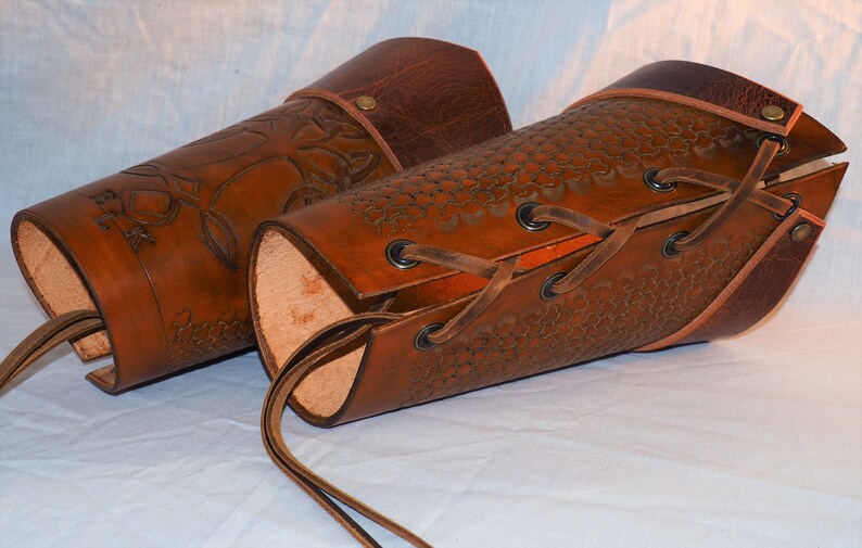 Leather Arm Guards Custom Fit and Personalized Bracers | Etsy