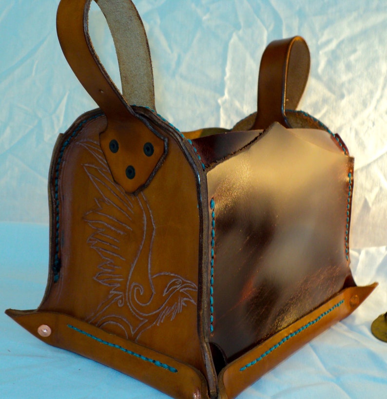 Custom Leather Desk Organizer Workbench Caddy Tool Storage | Etsy