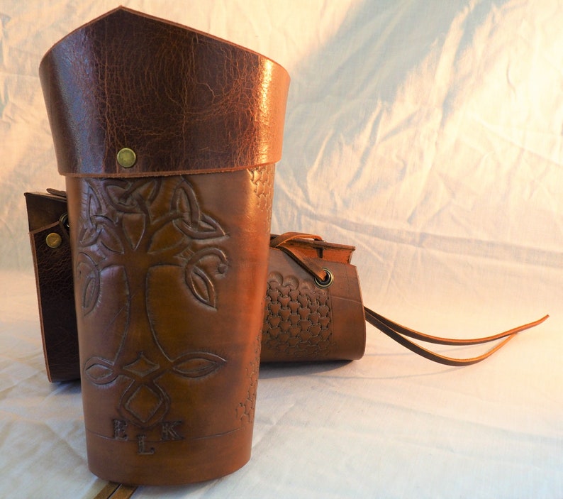 Leather Arm Guards Custom Fit and Personalized Bracers - Etsy