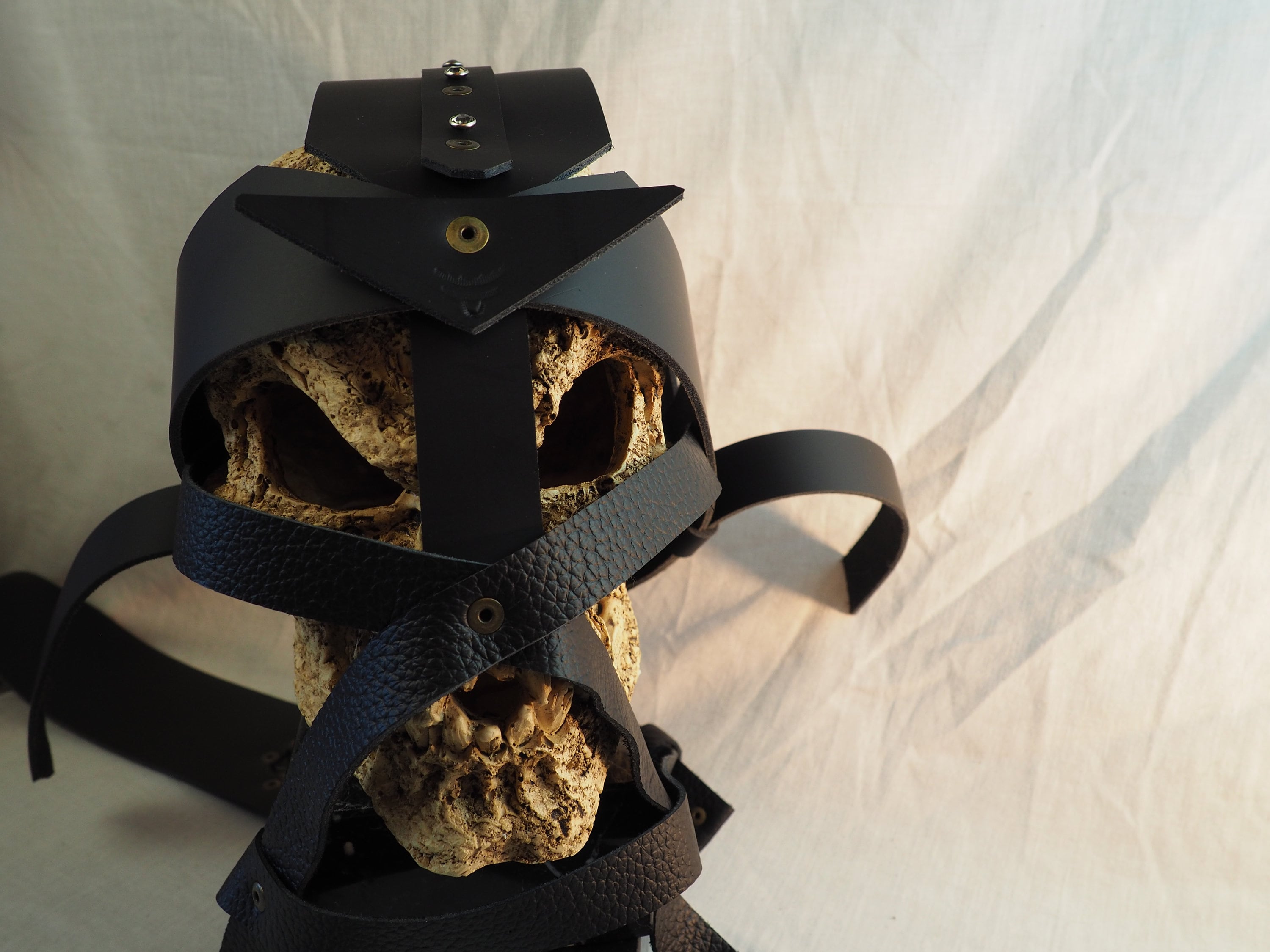 Leather Face Harness Strap Face Mask Genuine Leather | Etsy