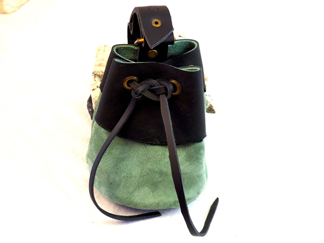 Suede Leather Drawstring Pouch; Medieval Renfair LARP Coin Satchel ...