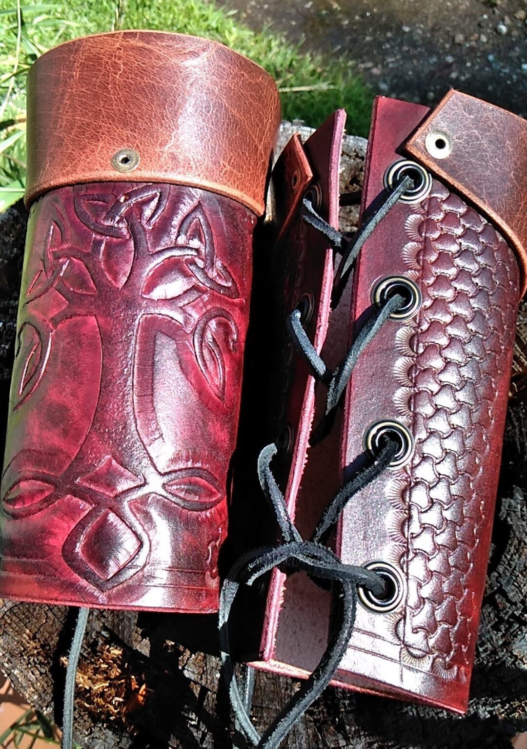 Handmade Leather Bracers: Custom LARP Costume Armor - Etsy UK