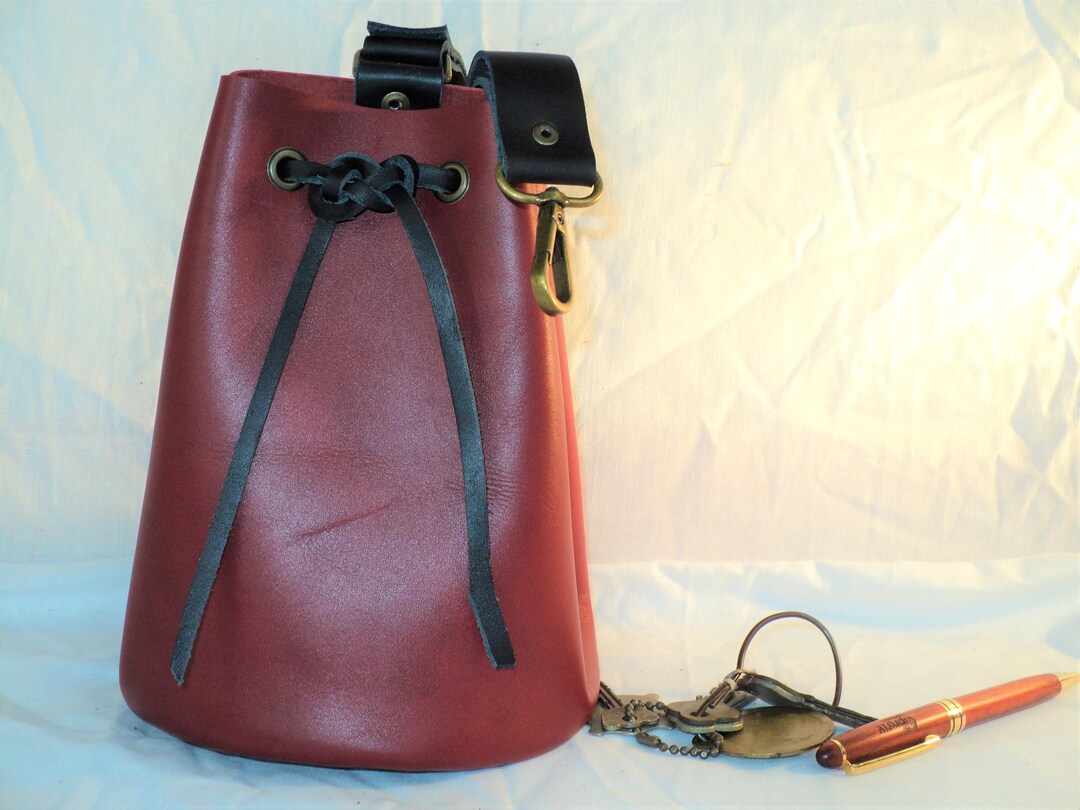 Leather Pouch Belt Bag: Medieval Satchel Style Hip Bag, Large Coin ...