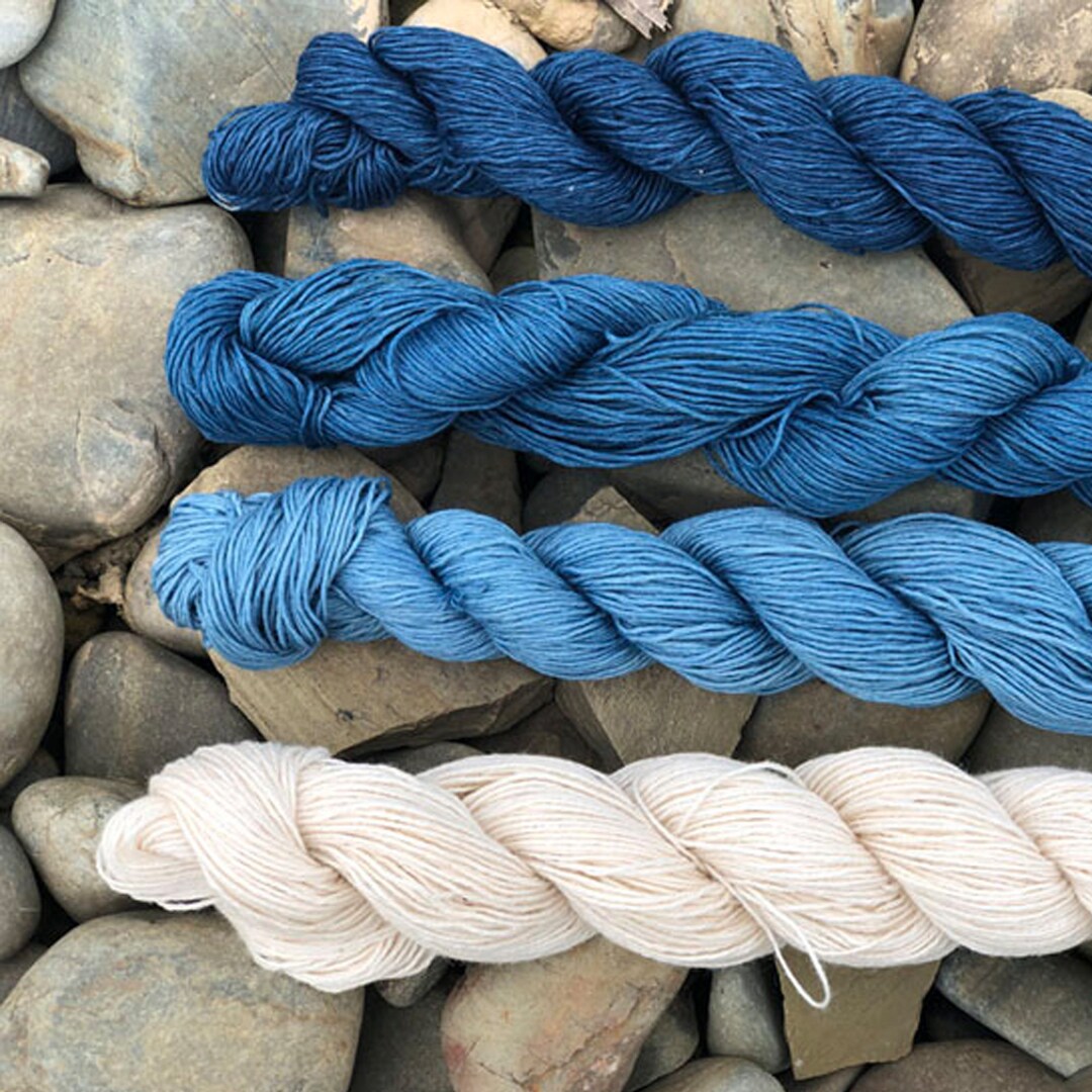 Neza Studio Natural Plant Dye Thread for Sashiko Indigo Blue Yarn ...