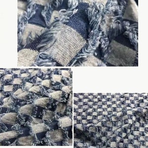 3D Denim Jacket Checks Denim Jacket Check Denim Fabric Unisex Check ...