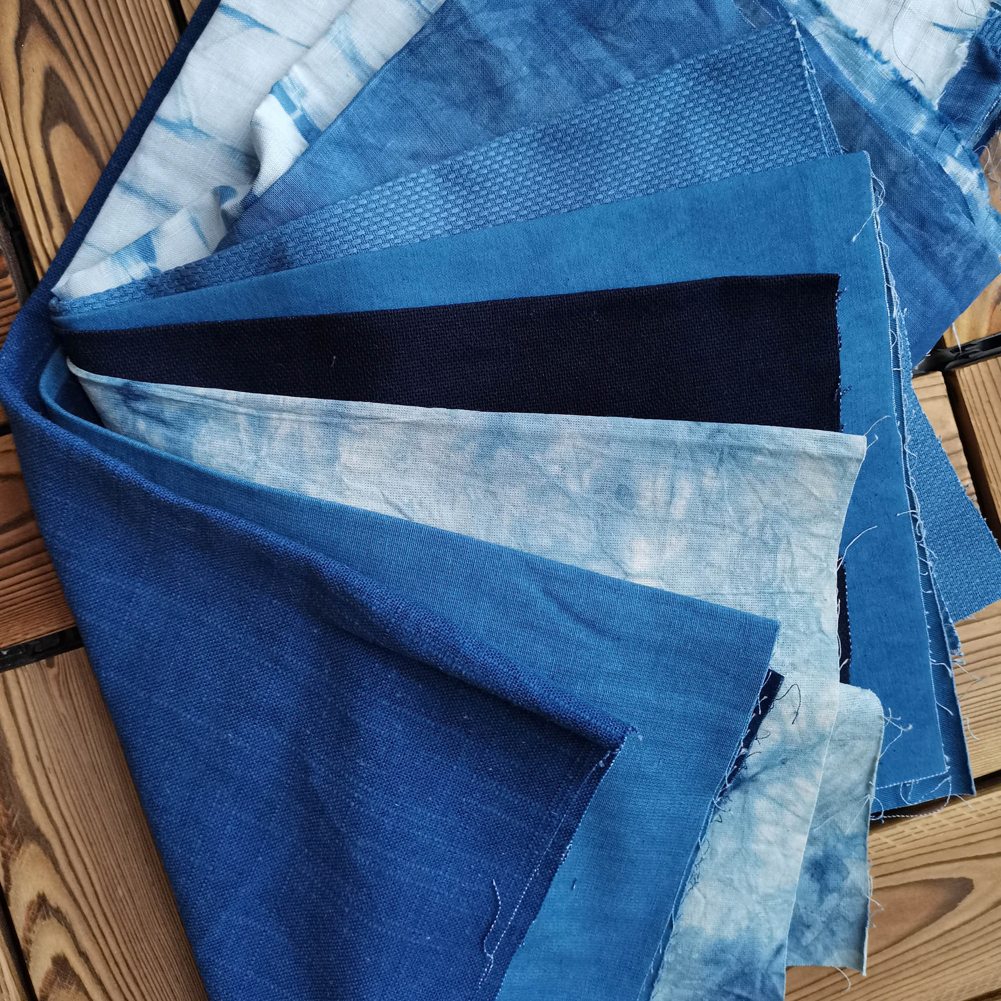 10pcs Indigo Blue Fabric Remnants Hand Dyed Fabric Remnants - Etsy