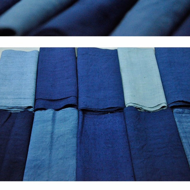10pcs Indigo Blue Fabric Remnants Hand Dyed Fabric Remnants - Etsy