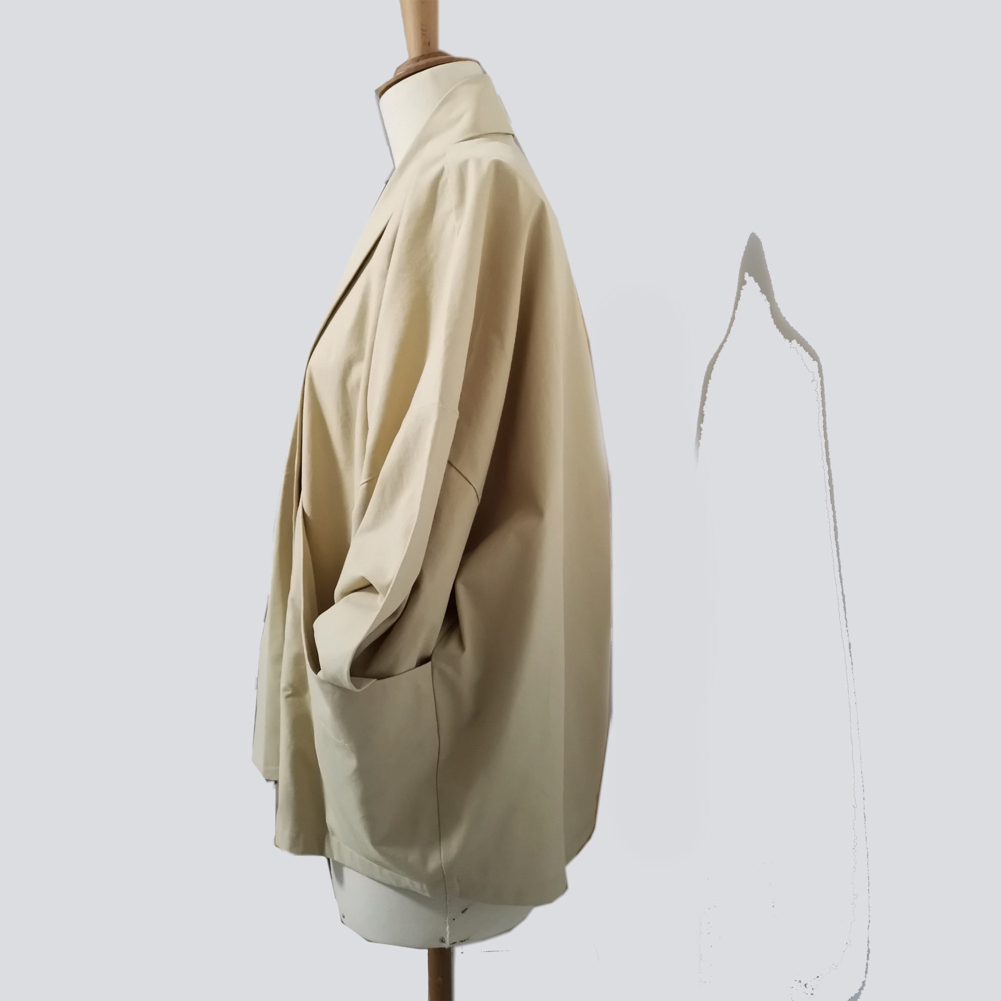 Oversize Kimono Jacket Modified Kimono Top Large Pockets | Etsy