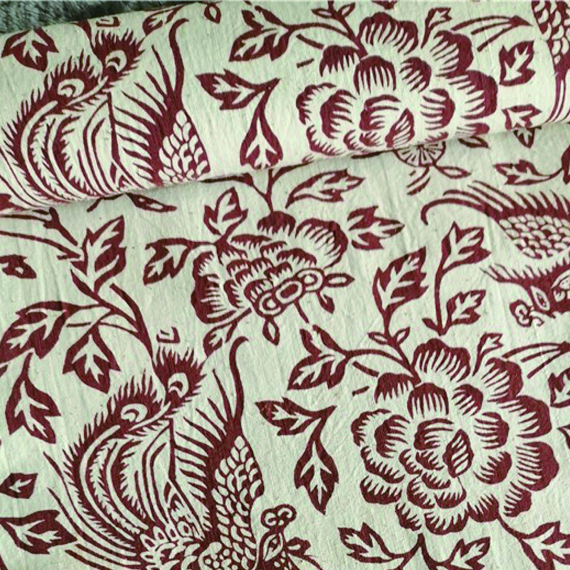 Vintage Chinese Block Print Hand Woven Fabric Block Print | Etsy