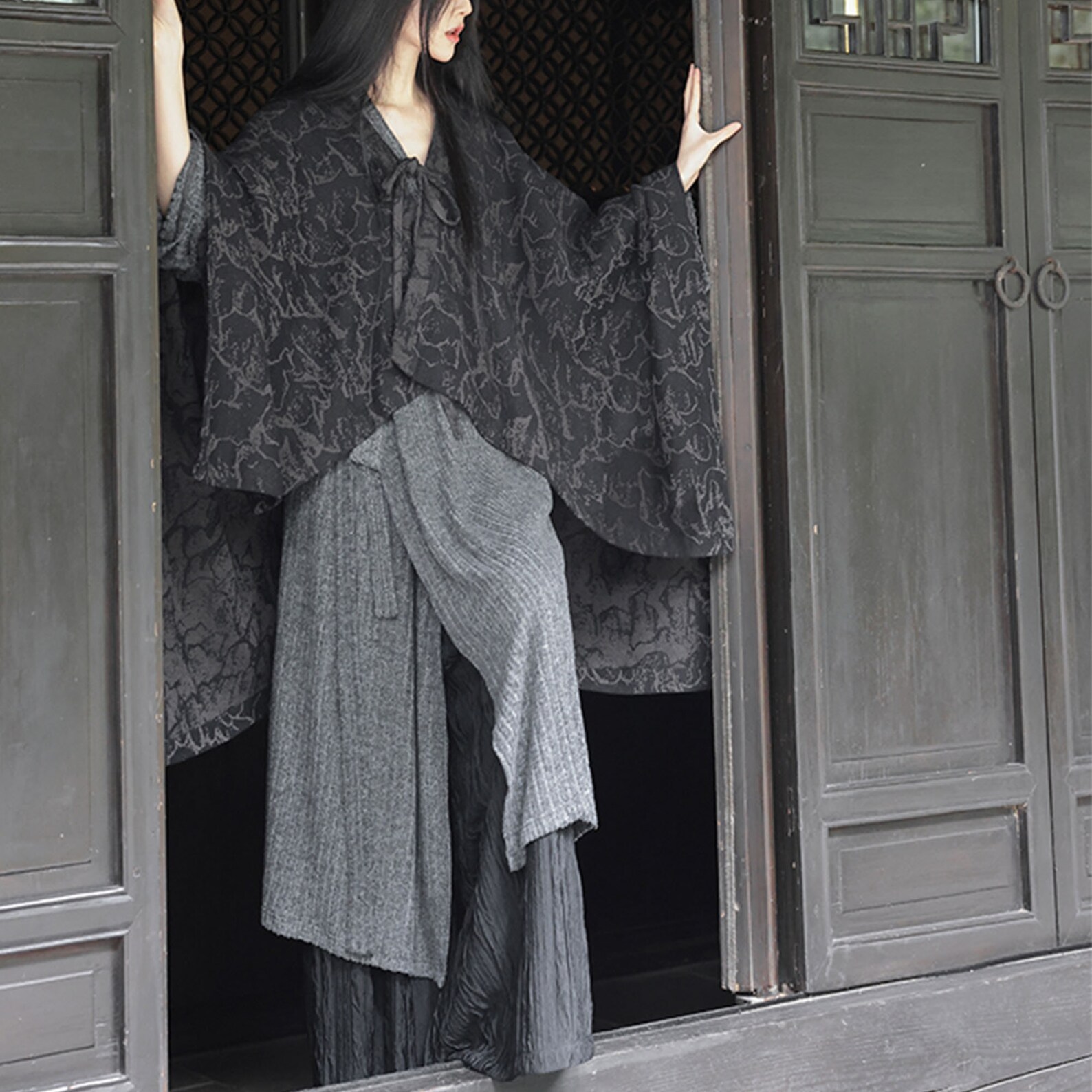 Hanfu Cape Loose Fit Short Cloak Hanfu Top Cotton Jacquard - Etsy