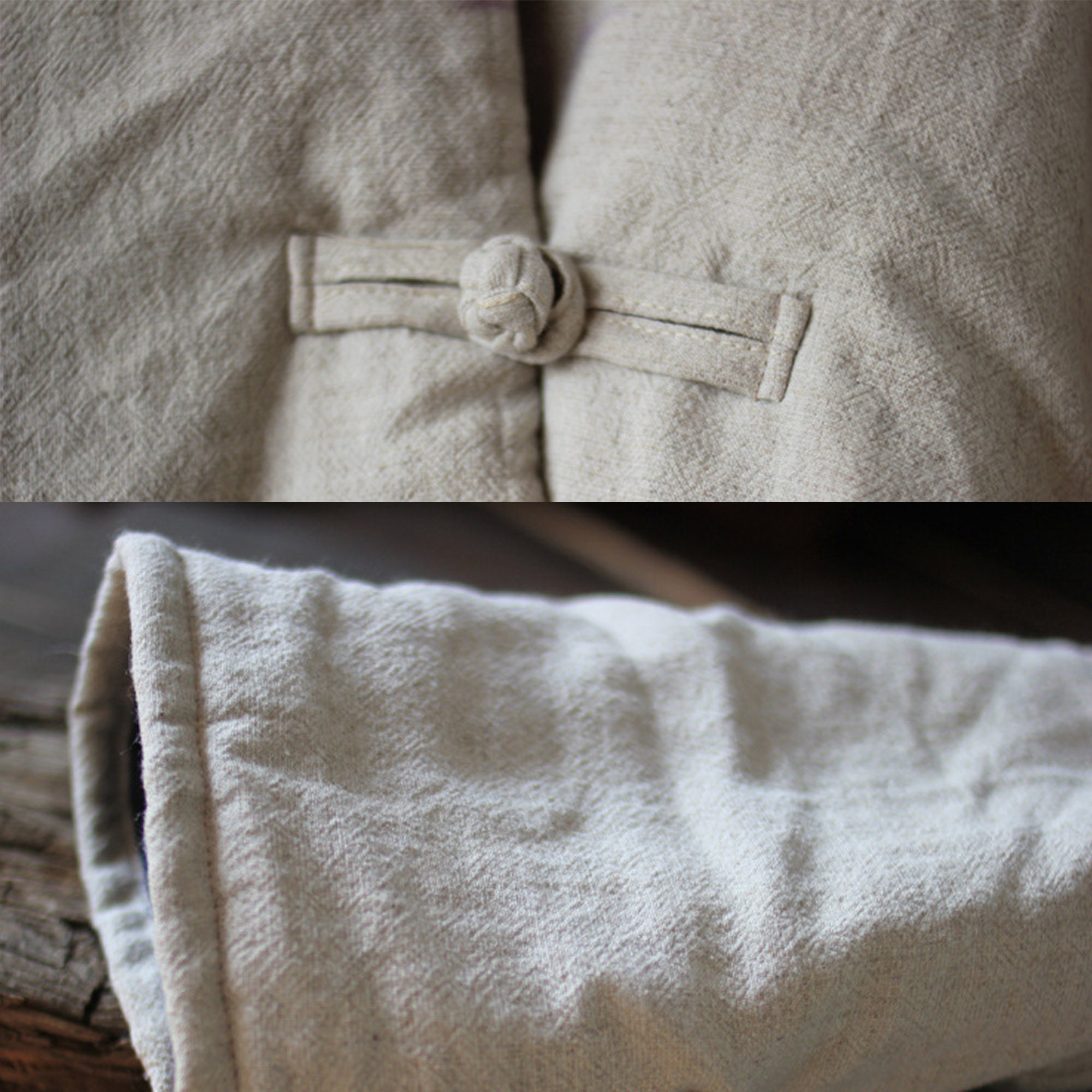 Linen Cotton Chinese Hanfu Modified Jacket Padded Quilted Coat | Etsy UK