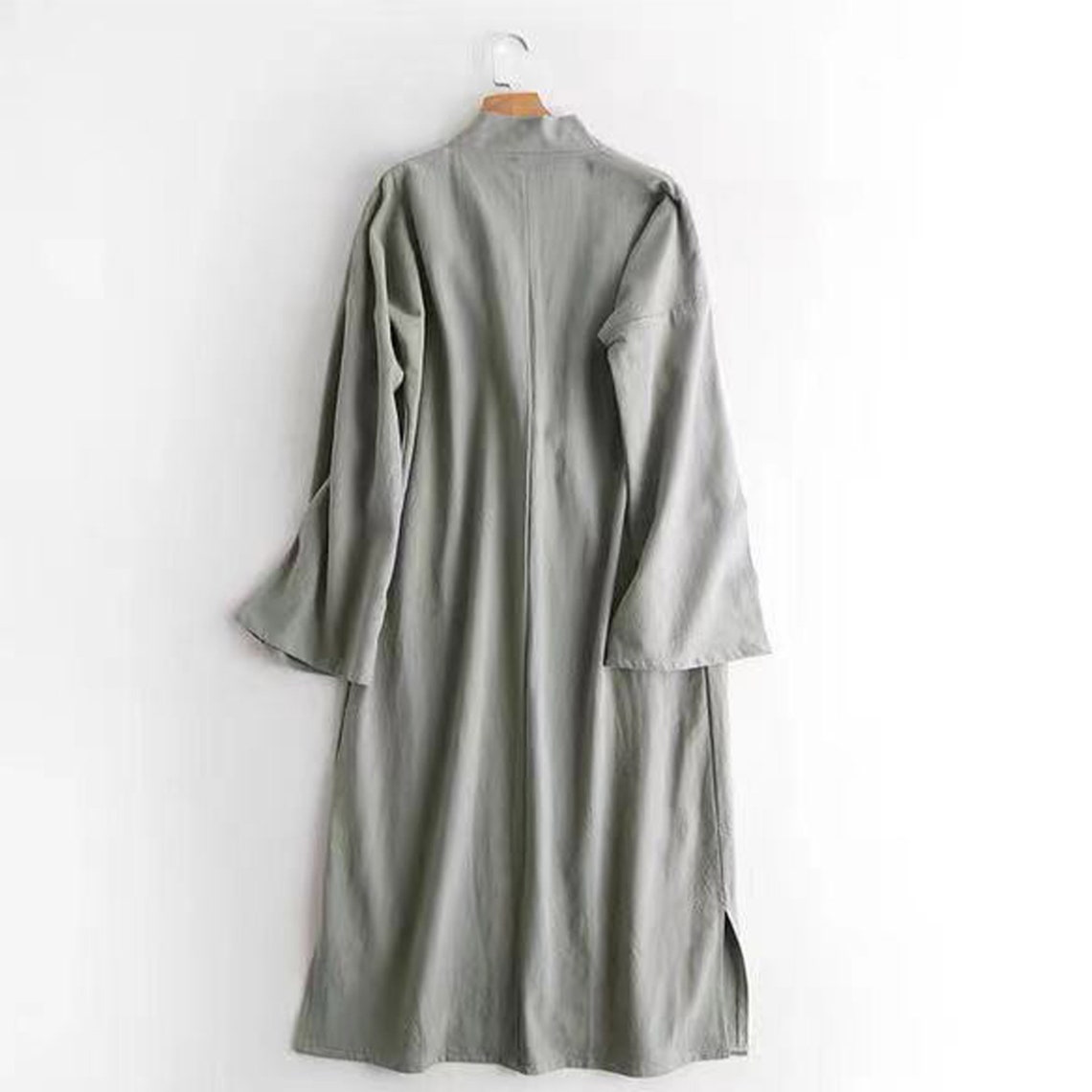 Linen Hanfu Robe Cotton Kimono Sleeves Long Robe Long Sleeve - Etsy